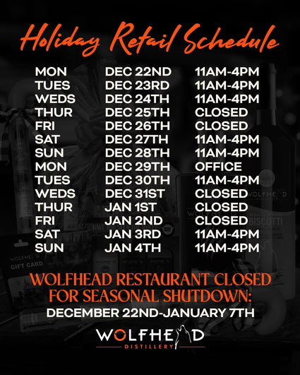 Menus – Wolfhead Distillery